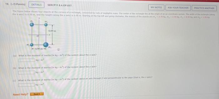 Solved The figure below shows four objects at the corners of | Chegg.com
