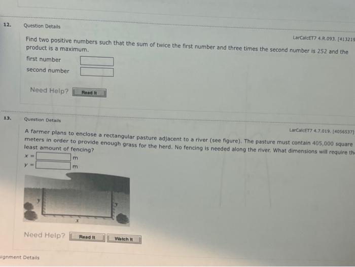 Solved Find two positive numbers such that the sum of twice | Chegg.com
