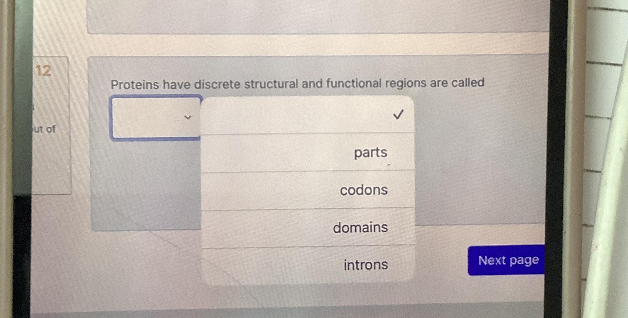 Solved 12Proteins have discrete structural and functional | Chegg.com