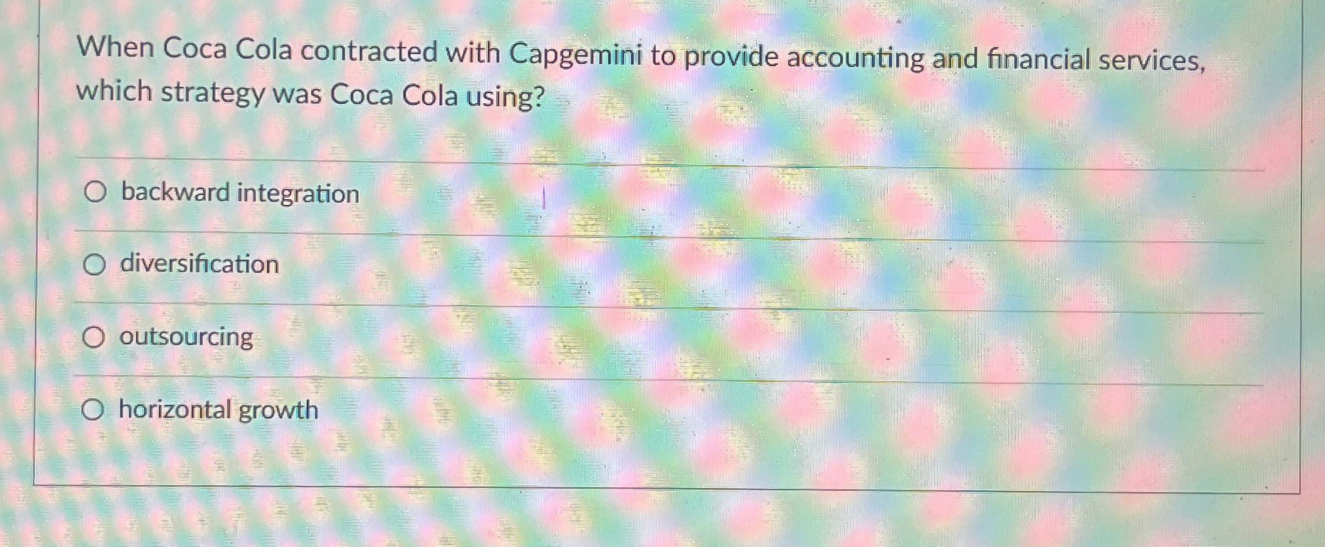 Solved When Coca Cola contracted with Capgemini to provide | Chegg.com