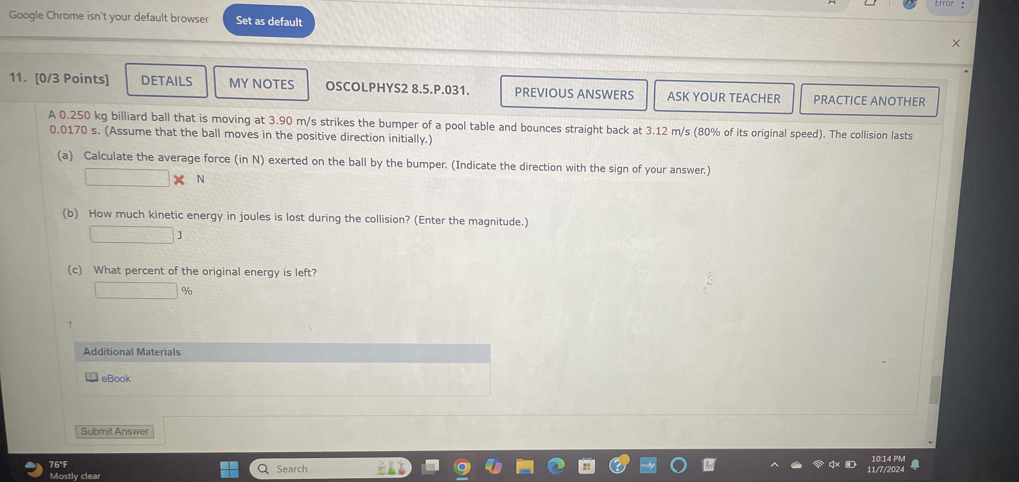 Solved Google Chrome isn't your default browser11. [0/3 | Chegg.com