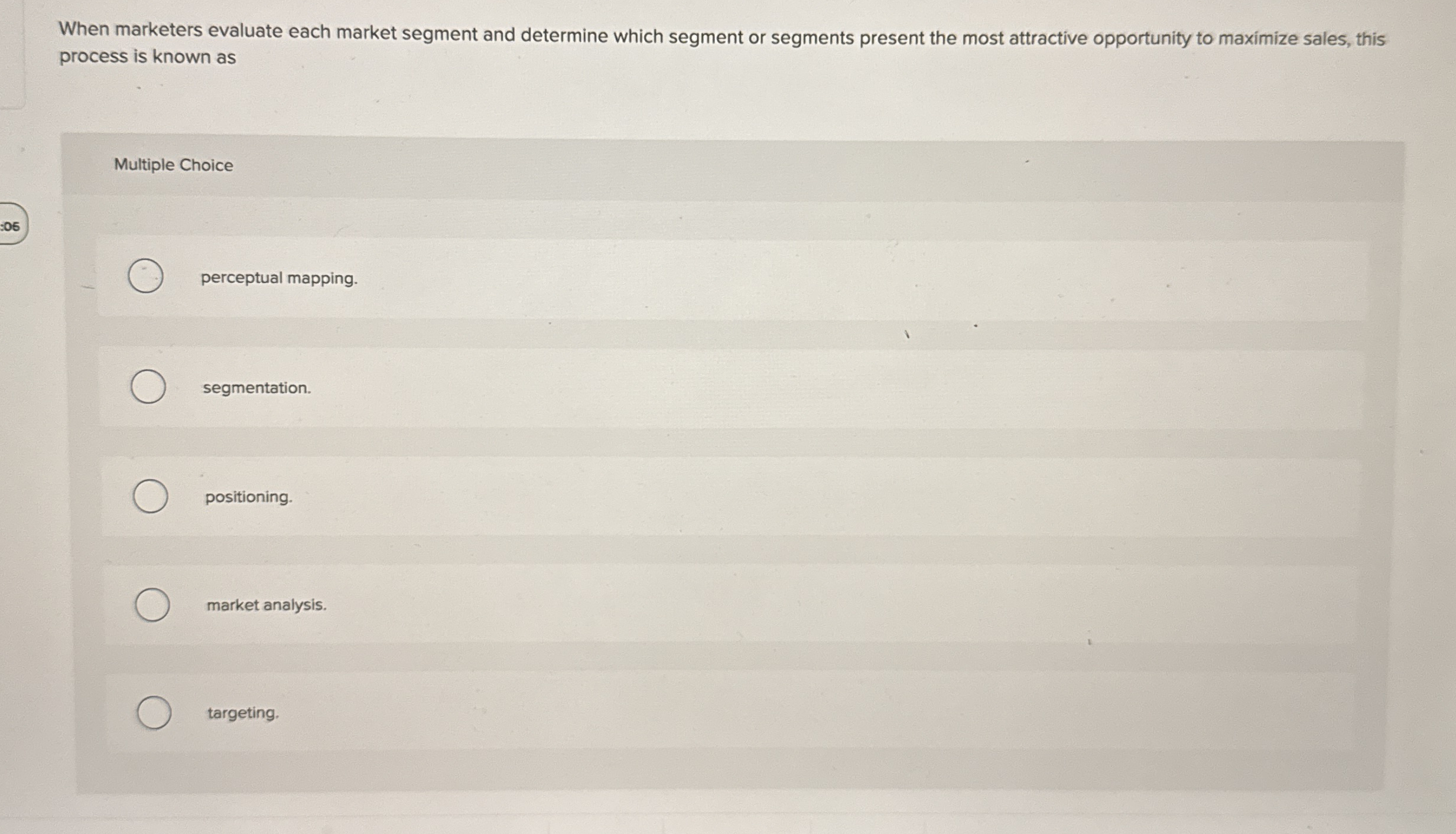 Solved When marketers evaluate each market segment and | Chegg.com