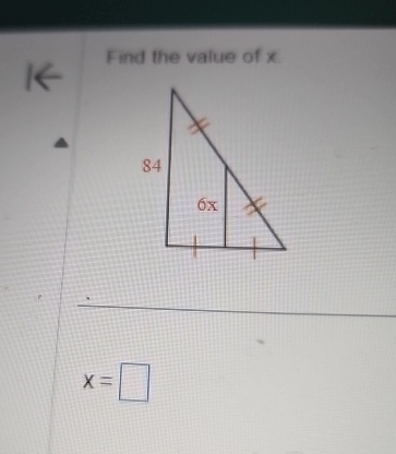 Solved Find the value of xx= | Chegg.com