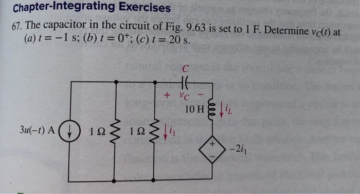 Solved Chapter-Integrating Exercises 67. The capacitor in | Chegg.com