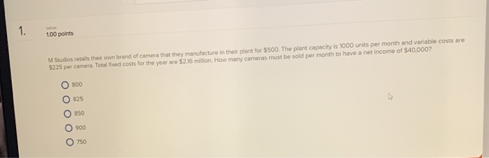 Solved 1.00 points M Studios retails their own brand of | Chegg.com