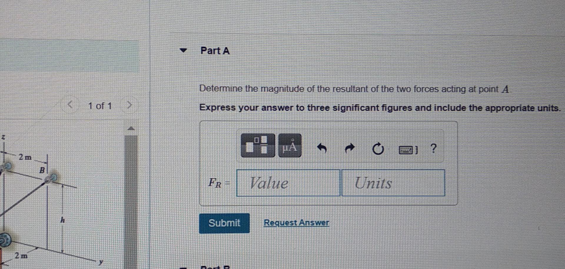 Solved Part A Determine the magnitude of the resultant of | Chegg.com