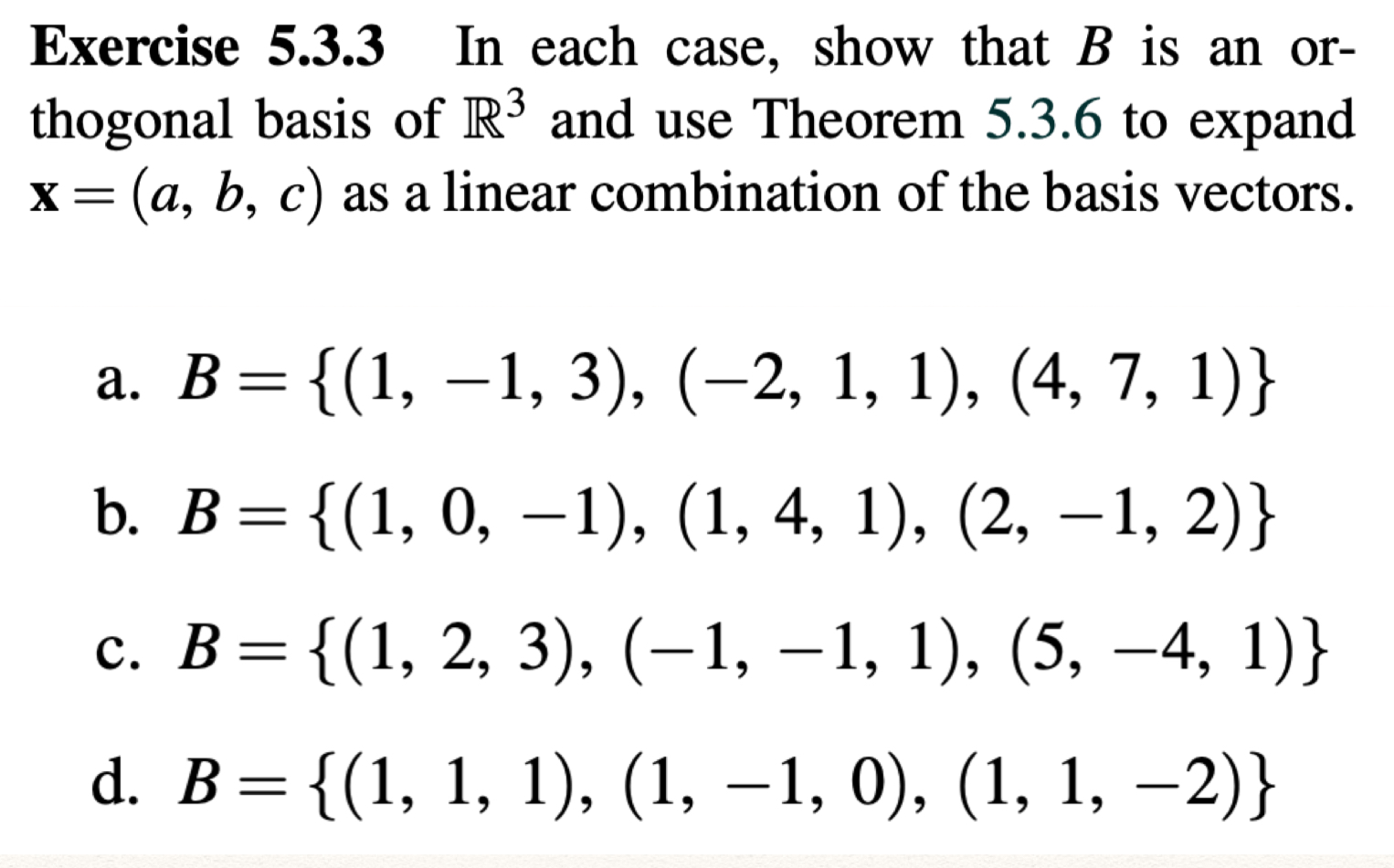 Solved Exercise 5.3.3 ﻿In each case, show that B ﻿is an | Chegg.com