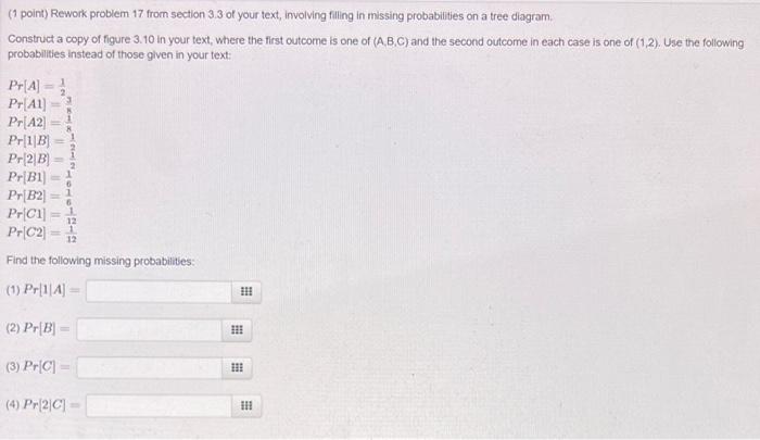 Solved 1 Point Rework Problem 17 From Section 3 3 Of Your