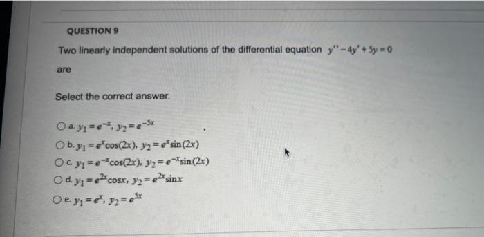 Solved Two linearly independent solutions of the | Chegg.com
