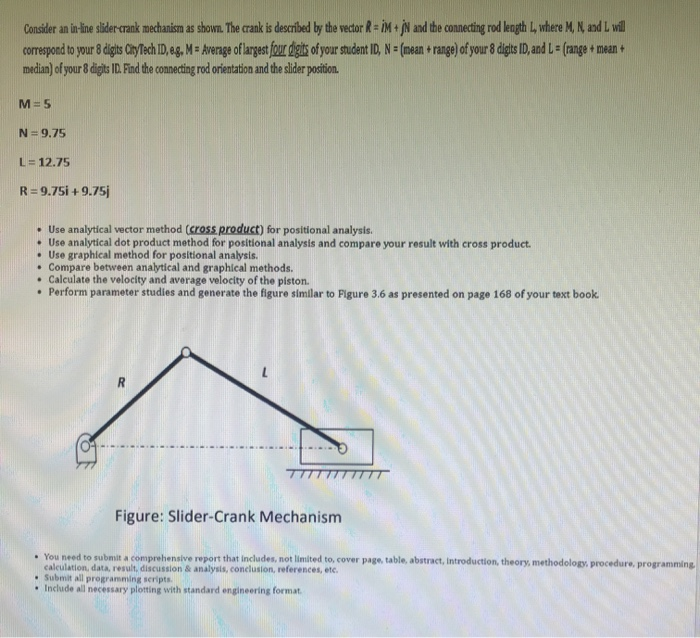 Solved Consider an in-line slider crank mechanism as shown. | Chegg.com