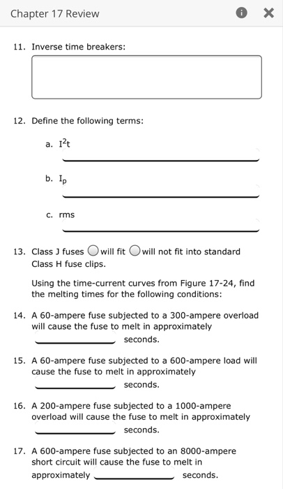 Solved Chapter 17 Review X fer to the National Electrical | Chegg.com