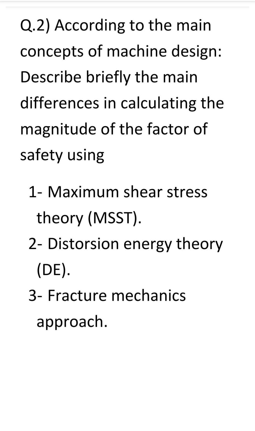 Solved Q.2) According to the main concepts of machine | Chegg.com