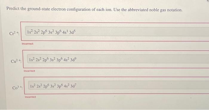 Solved Predict the ground-state electron configuration of | Chegg.com