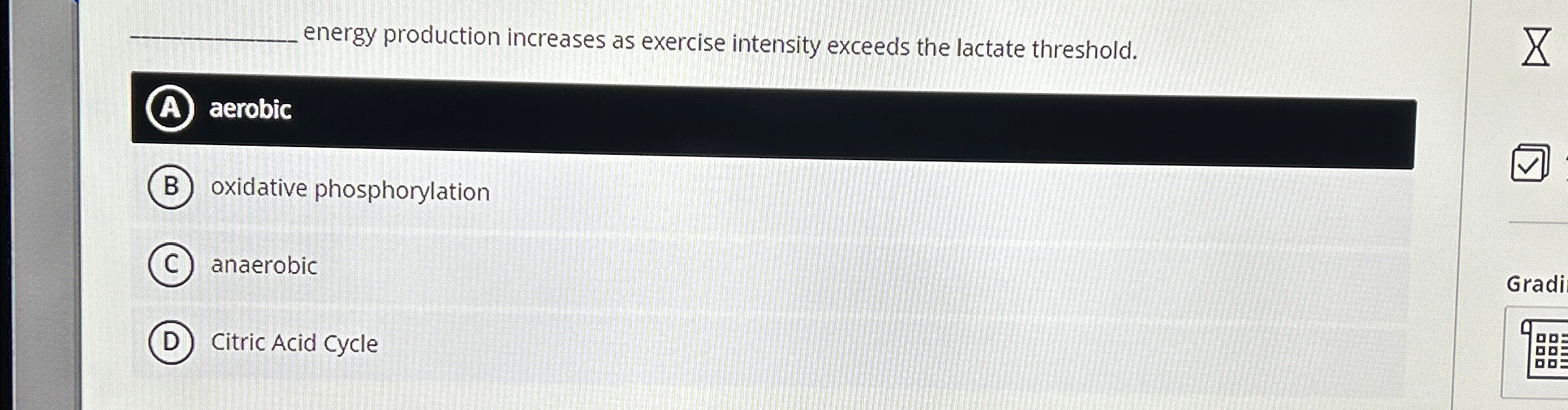 Solved q, ﻿energy production increases as exercise intensity | Chegg.com