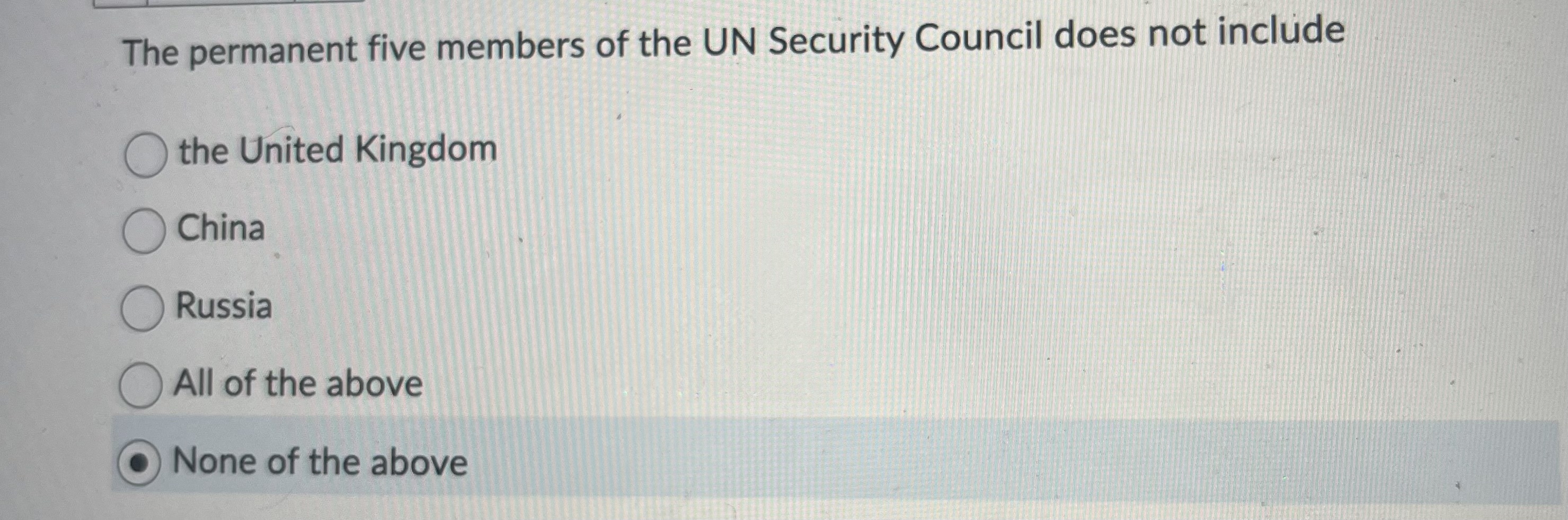 The permanent five members of the UN Security Council | Chegg.com