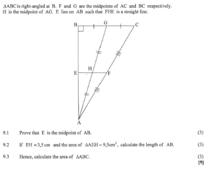 Solved ABC is right-angled at B.F and G are the midpoints | Chegg.com
