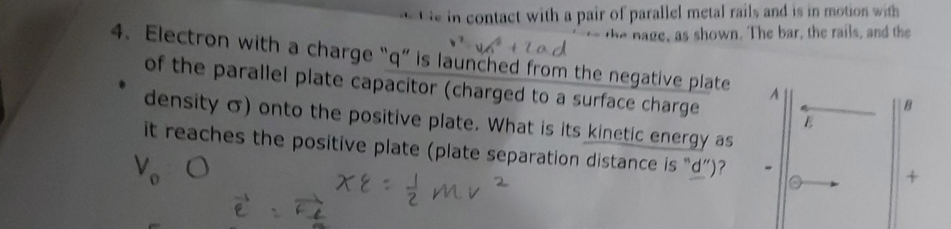 Solved a tie in contact with a pair of parallel metal sails | Chegg.com