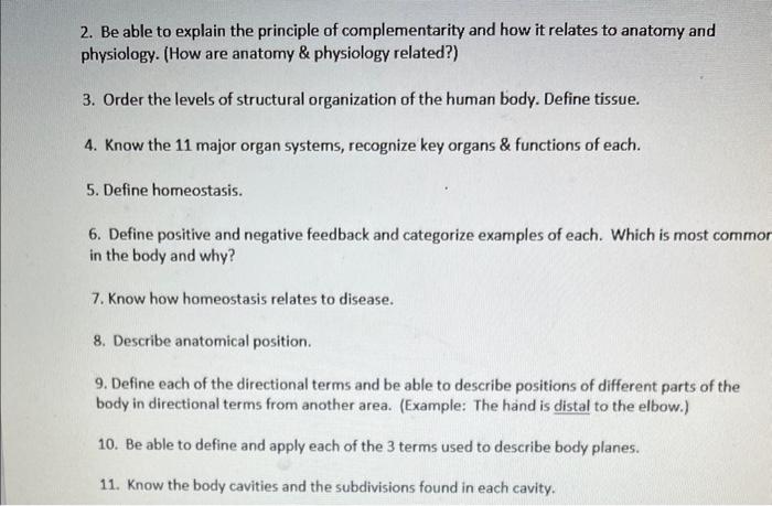 Solved 2. Be able to explain the principle of | Chegg.com