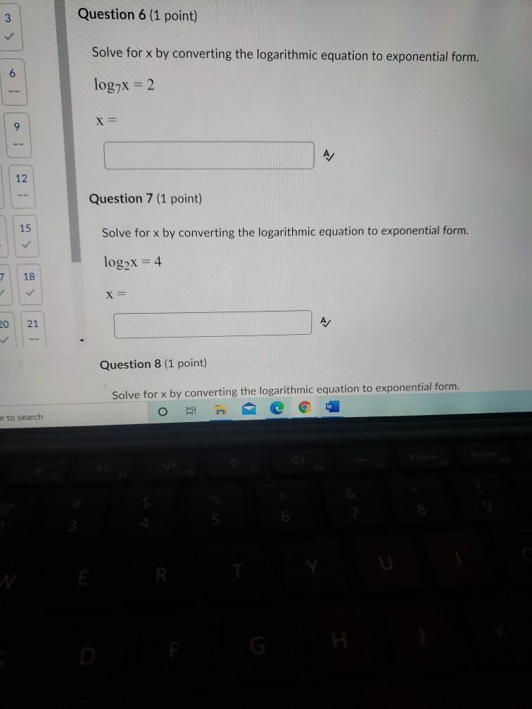 Solved solve for x by converting the logarithmic equation to | Chegg.com
