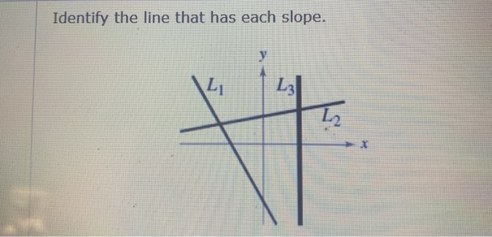 Solved Identify the line that has each slope. | Chegg.com