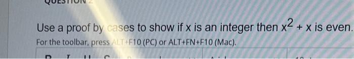 Solved Use a proof by cases to show if x is an integer then | Chegg.com