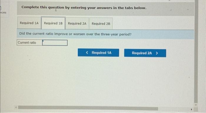 Solved (1-a) Compute the current ratio for each of the | Chegg.com