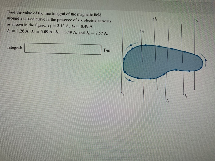 Solved Find the value of the line integral of the magnetic | Chegg.com