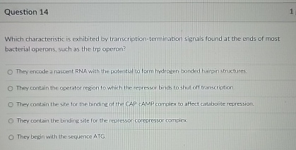 Solved Question 14Which characteristic is exhibited by | Chegg.com