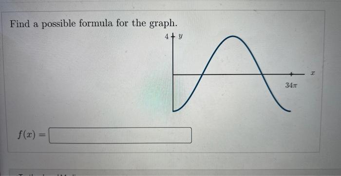 Solved Find a possible formula for the graph. Find a | Chegg.com