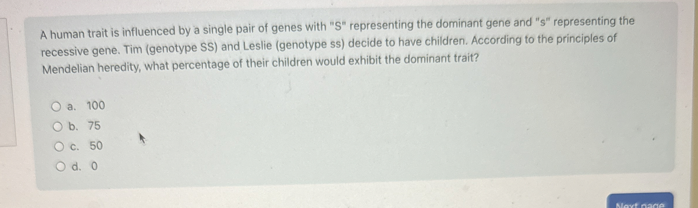 Solved A human trait is influenced by a single pair of genes | Chegg.com
