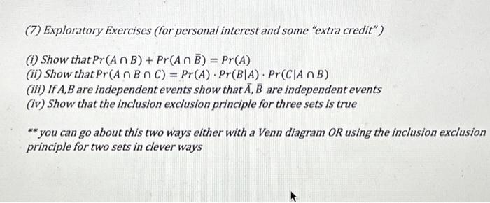 Solved (7) Exploratory Exercises (for personal interest and | Chegg.com