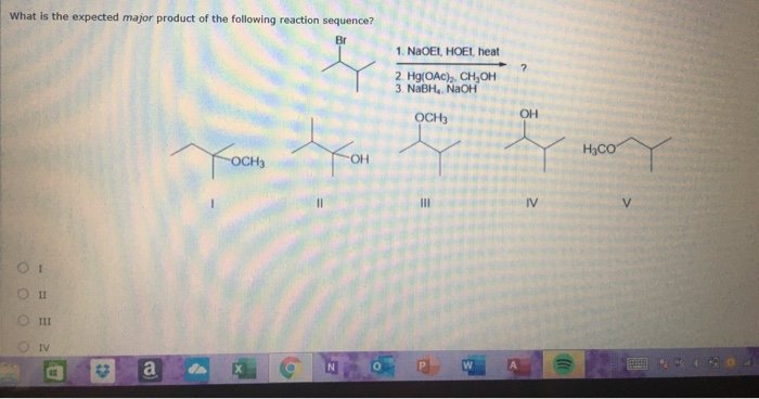Solved What is the expected major product of the following | Chegg.com