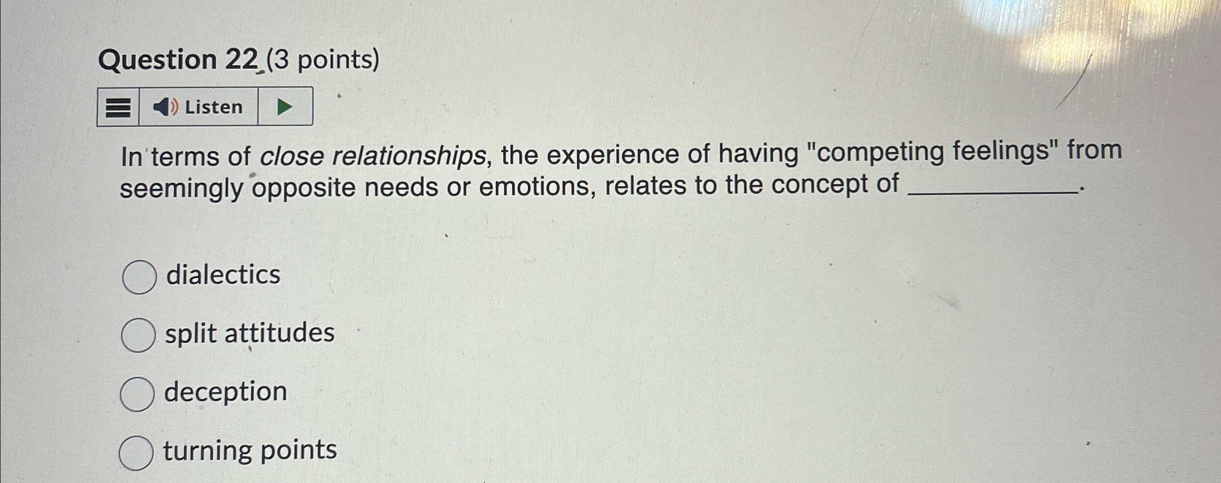 Solved Question 22_(3 ﻿points)In'terms of close | Chegg.com