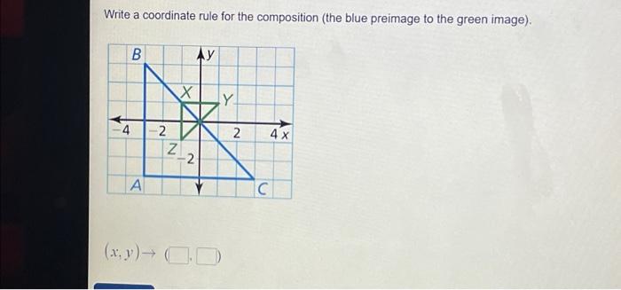 Solved Write a coordinate rule for the composition (the blue | Chegg.com