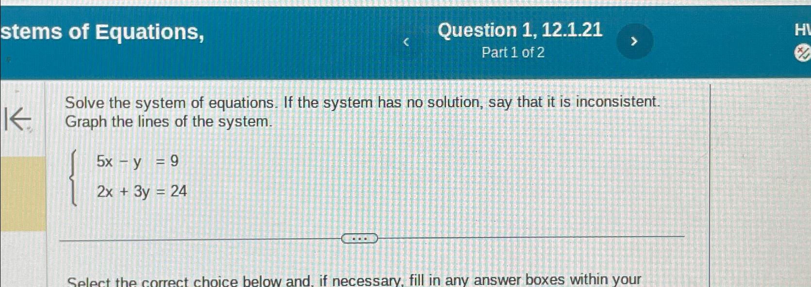 Solved stems of Equations,Question 1, 12.1.21Part 1 ﻿of | Chegg.com