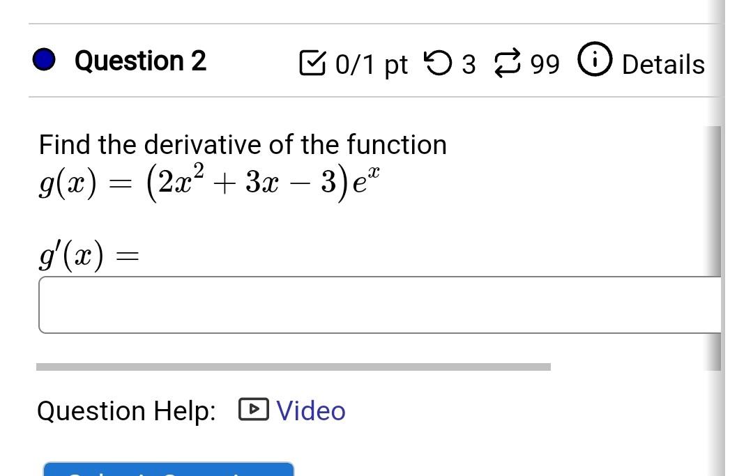 Solved Find the derivative of the function | Chegg.com