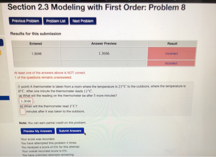 Solved Section 2 3 Modeling With First Order Problem 8