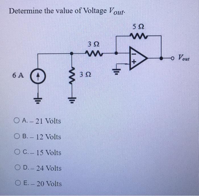 Solved Determine the value of Voltage Vout: 512 W 312 o Vout | Chegg.com