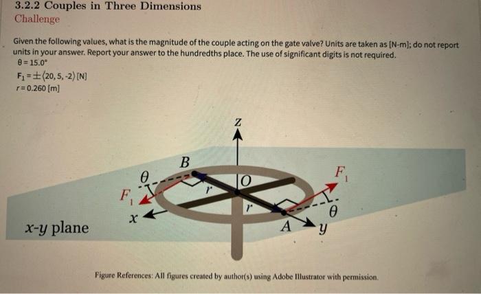 Solved 3.2.2 Couples in Three Dimensions Challenge Given the | Chegg.com