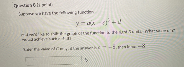 Solved Question 1 (1 point) Evaluate f (x - 1) given f(x) = | Chegg.com
