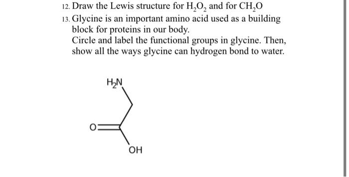 Solved 12. Draw the Lewis structure for H2O2 and for CH2O | Chegg.com