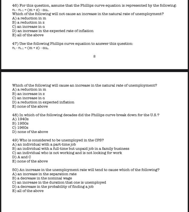 Solved Multiple-Choice Questions 1) If the expected | Chegg.com