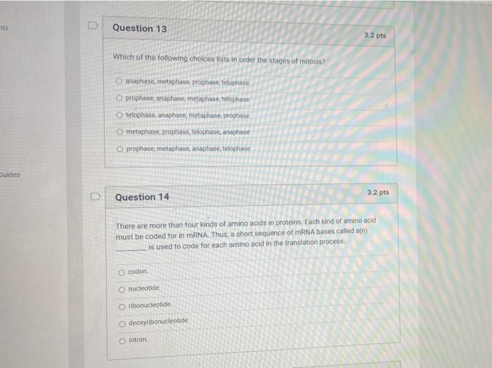 Solved Which of the following choices lists in order the | Chegg.com