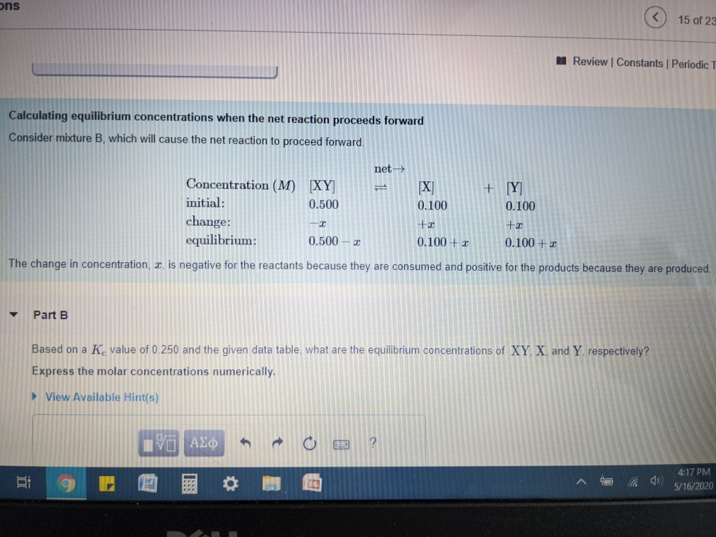 Solved ons 15 of 23 Review Constants Periodic T Calculating | Chegg.com