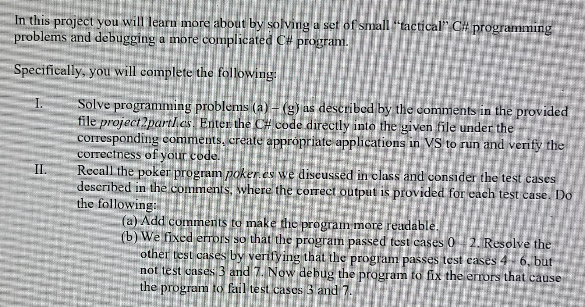 Solved In this project you will learn more about by solving | Chegg.com
