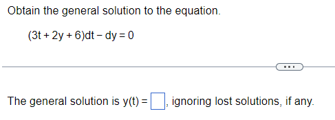 Solved Obtain the general solution to the | Chegg.com