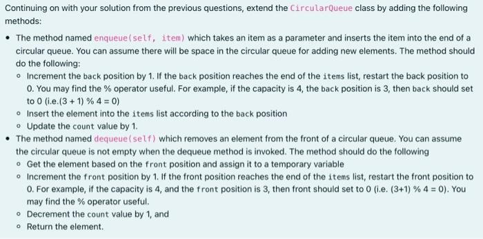 Solved Circular queue is just like a normal queue with no | Chegg.com