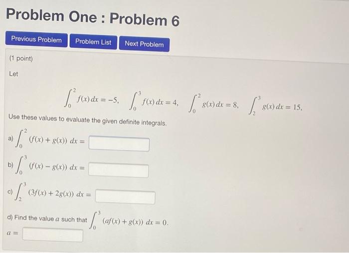 Solved (1 point) Let ∫03f(x)dx=3 (a) What is the average | Chegg.com