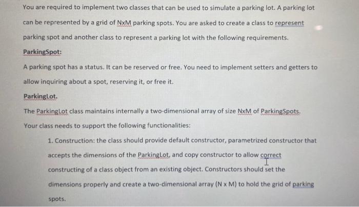 Solved You are required to implement two classes that can be | Chegg.com