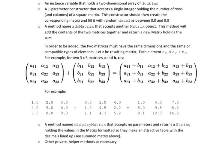 Solved A 1-parameter constructor that accepts a single | Chegg.com